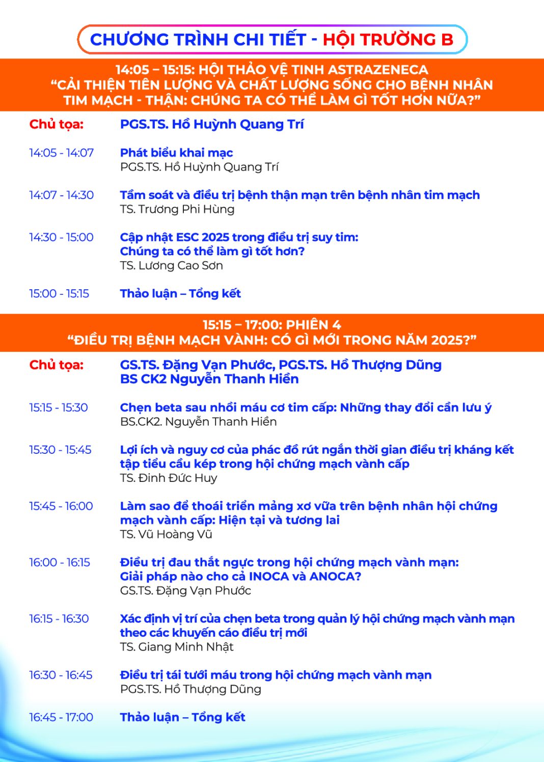 CHƯƠNG TRÌNH SVCC 19TH 2025 | Tim mạch học | Hội Tim mạch học thành phố ...